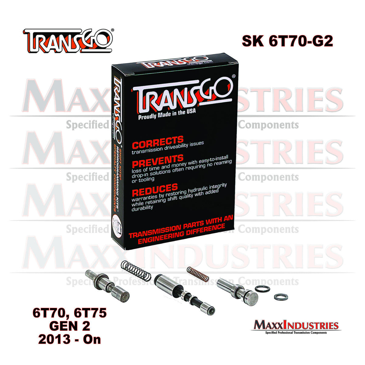 Transgo SK 6T70-G2 Valve Body Repair Kit Fits 6T70, 6T75, 6T80 GEN2 20 ...
