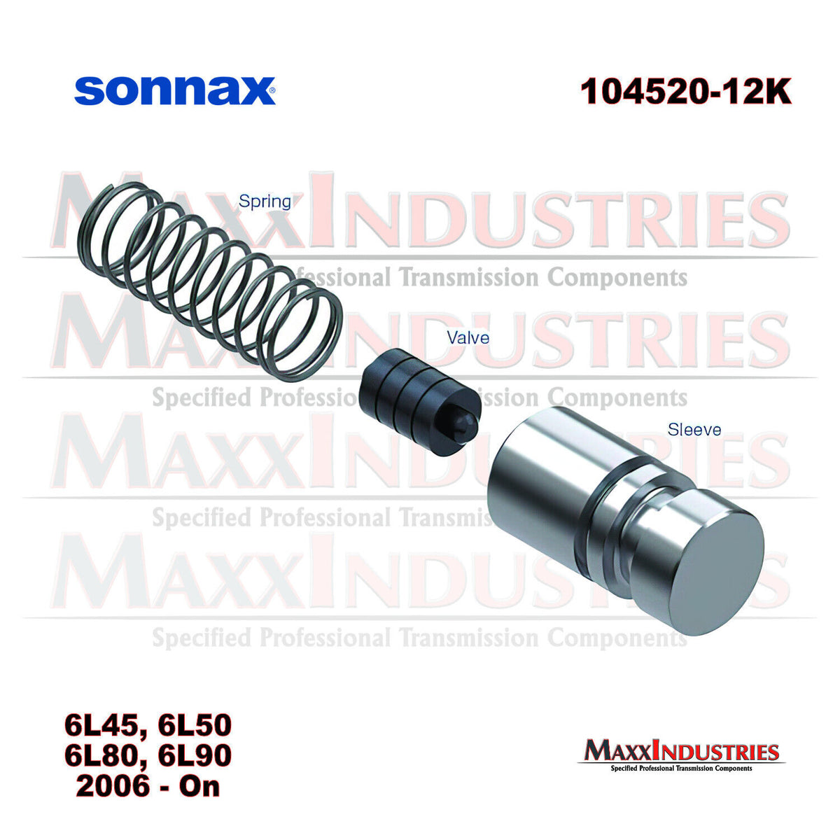 Sonnax 104520-12K 6L45, 6L50, 6L80, 6L90 Transmission Pump Boost Valve ...