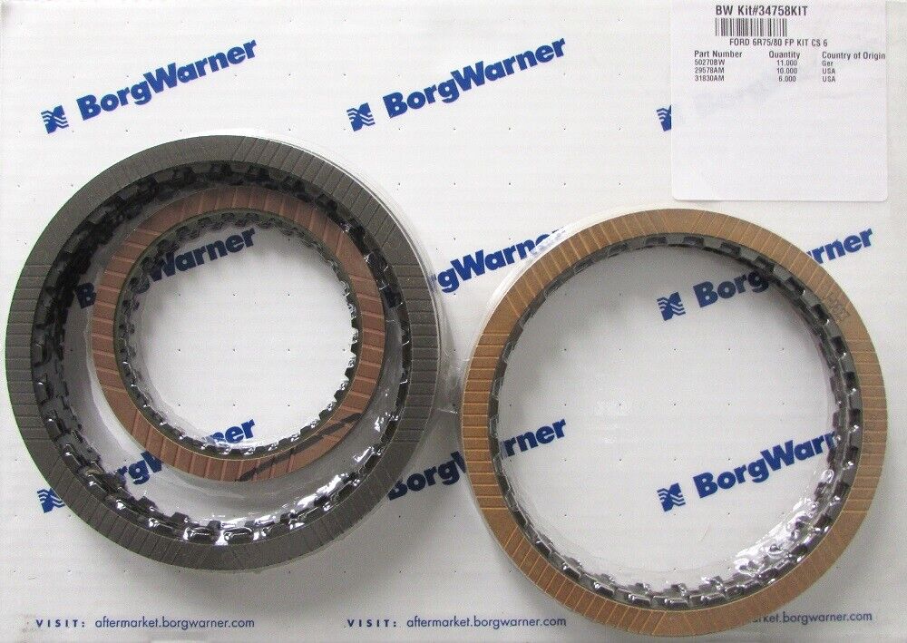Borg Warner 34758KIT 6R75 / 6R80 Friction Plate Kit (2009 ...