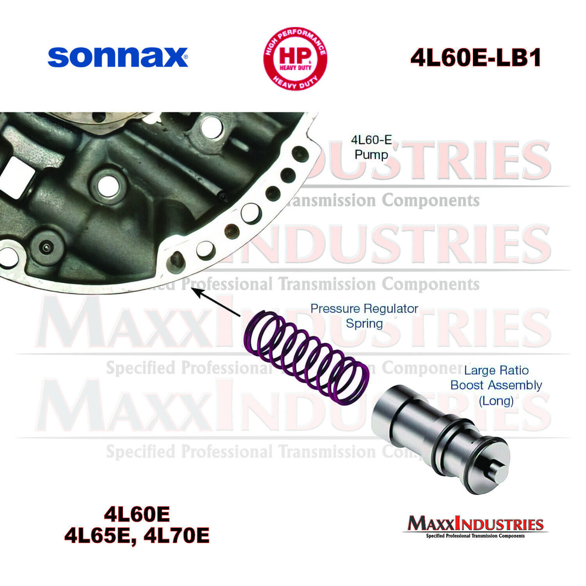 Sonnax 4L60E 4L70E 4L65E Transmission, Line Pressure Booster Kit (Earl ...