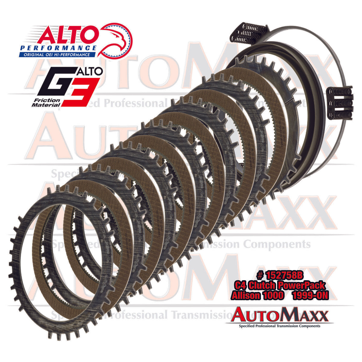 1999-On 1000/2000 Allison C4 Clutch PowerPack Alto G3 152758B ...