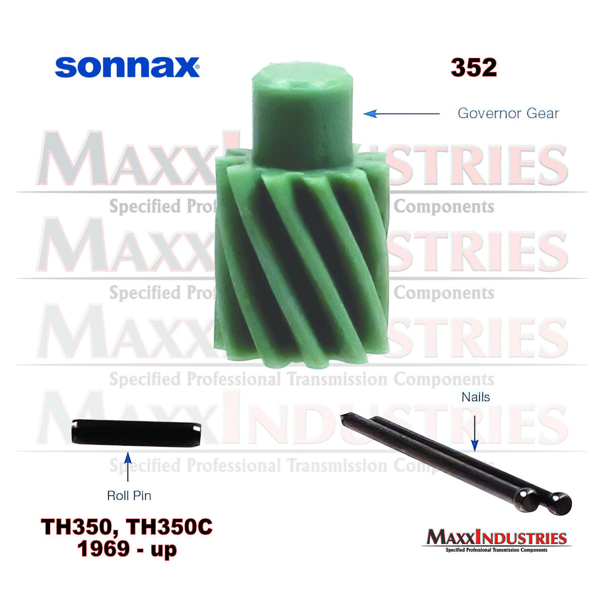 Sonnax 352 Transmission Gear, Governor Driven Gear Kit TH250C TH350 80 ...