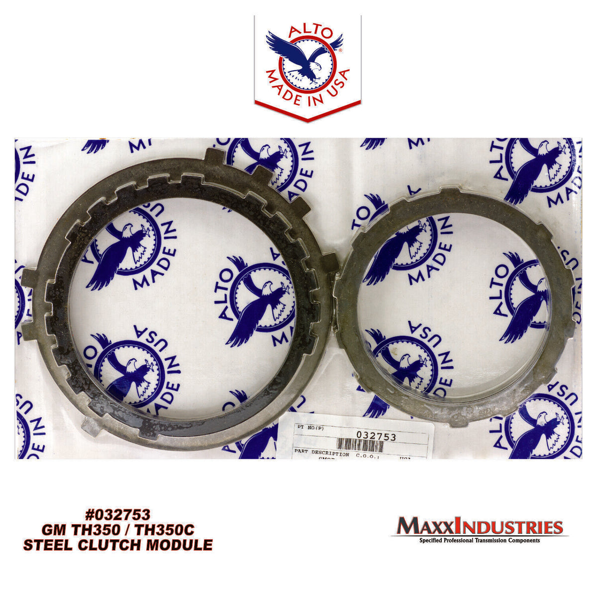 TH350 Turbo 350 Steel Module Rebuild Kit Clutch Plates Set Alto 032753 ...