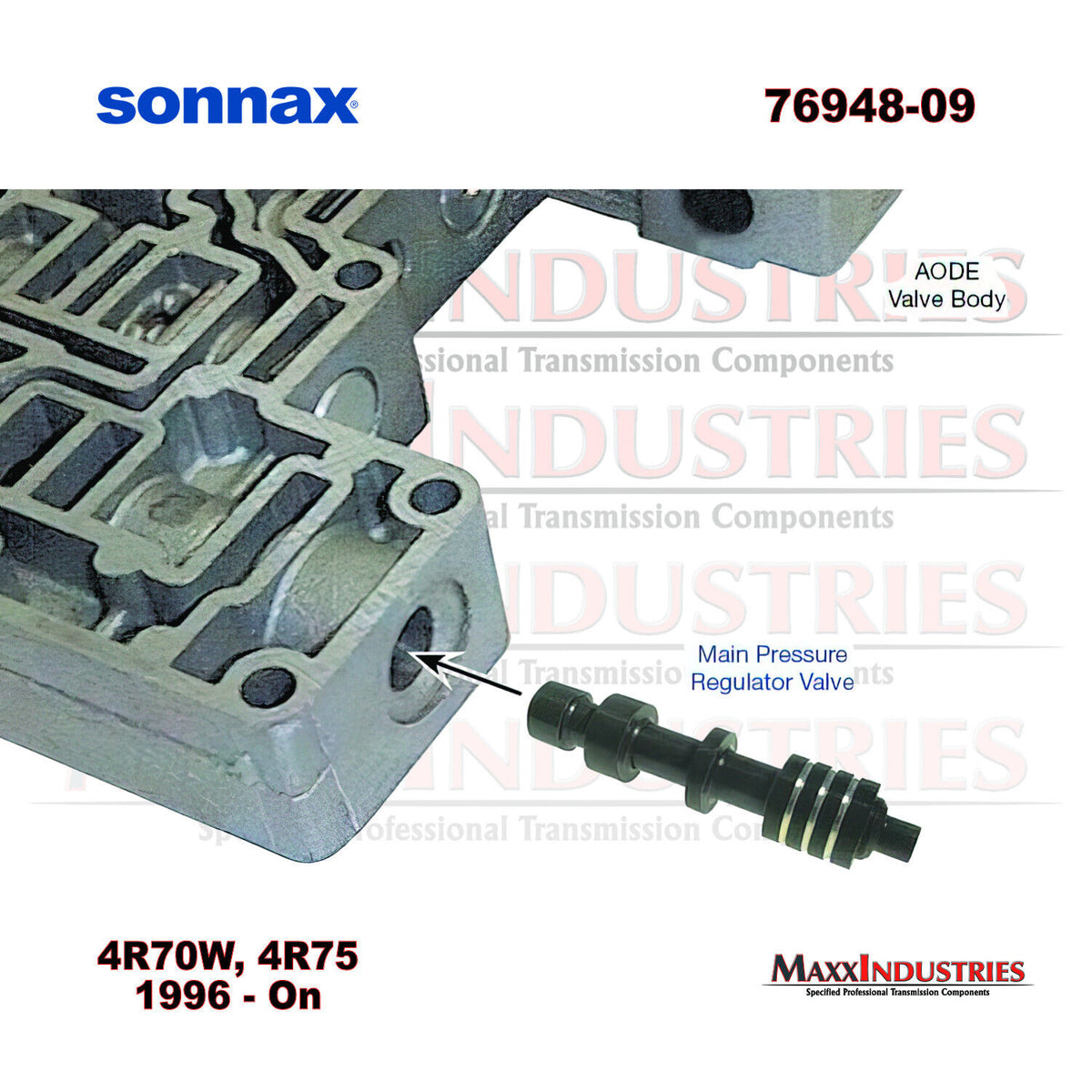 Sonnax 76948-09 4R70W 4R75W AODE Transmissions Main Pressure Regulator ...