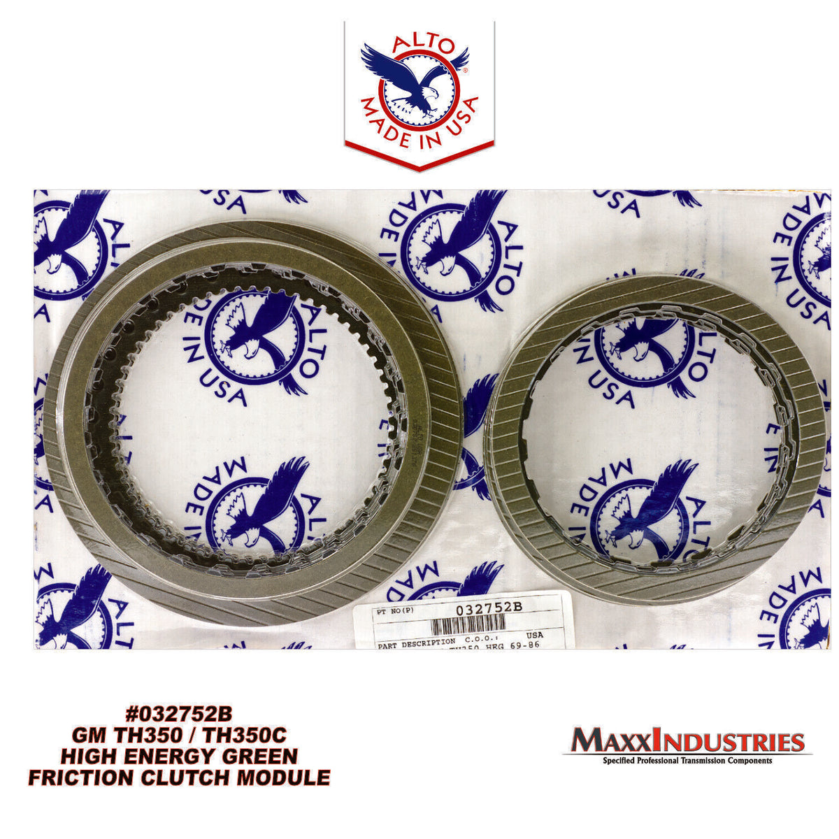 TH350 High Energy Friction Module Rebuild Kit Clutch Plates Set Alto 0 ...