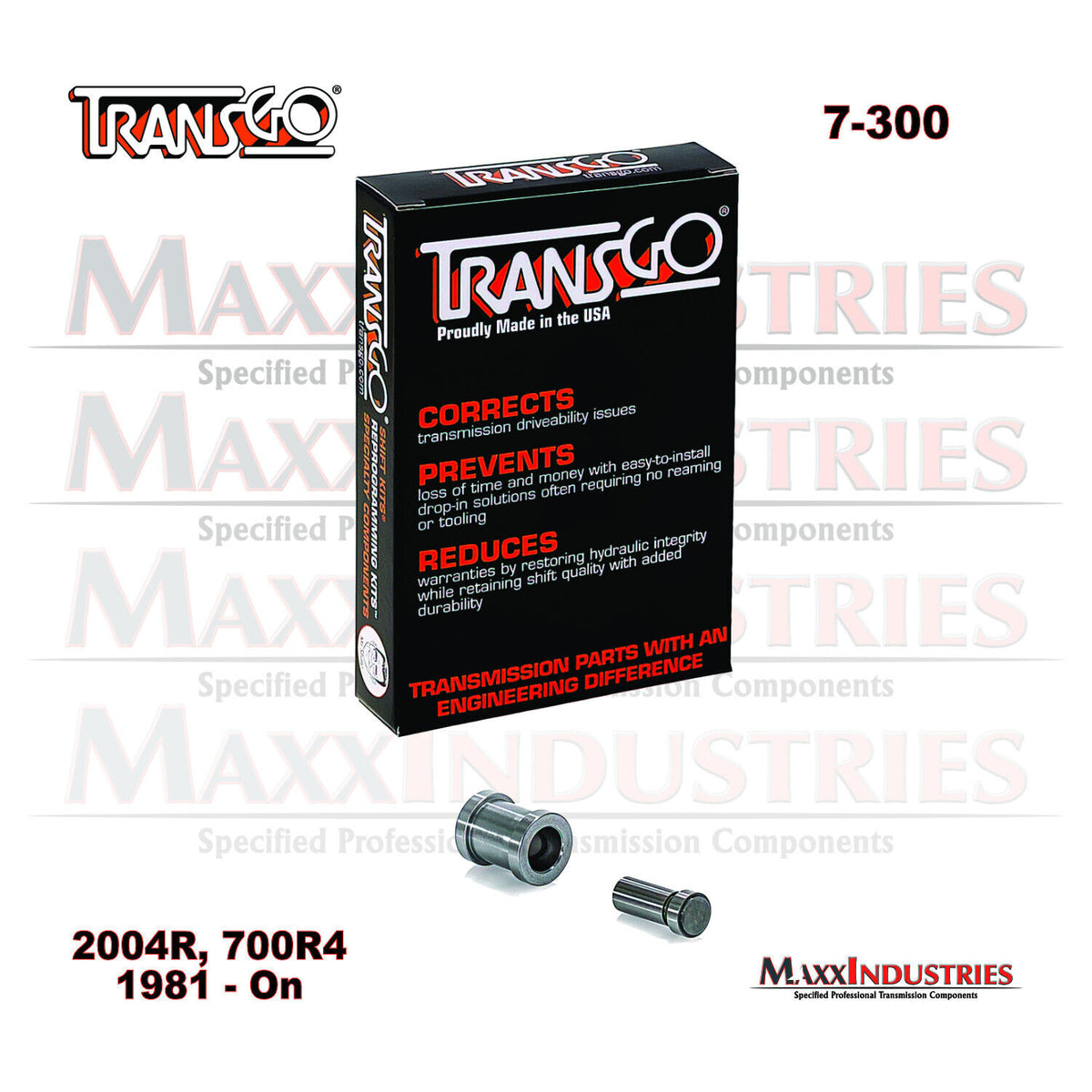 Transgo 7-300 Transmission Valve Kit, Reverse Boost (.300" OD) TH700-R ...