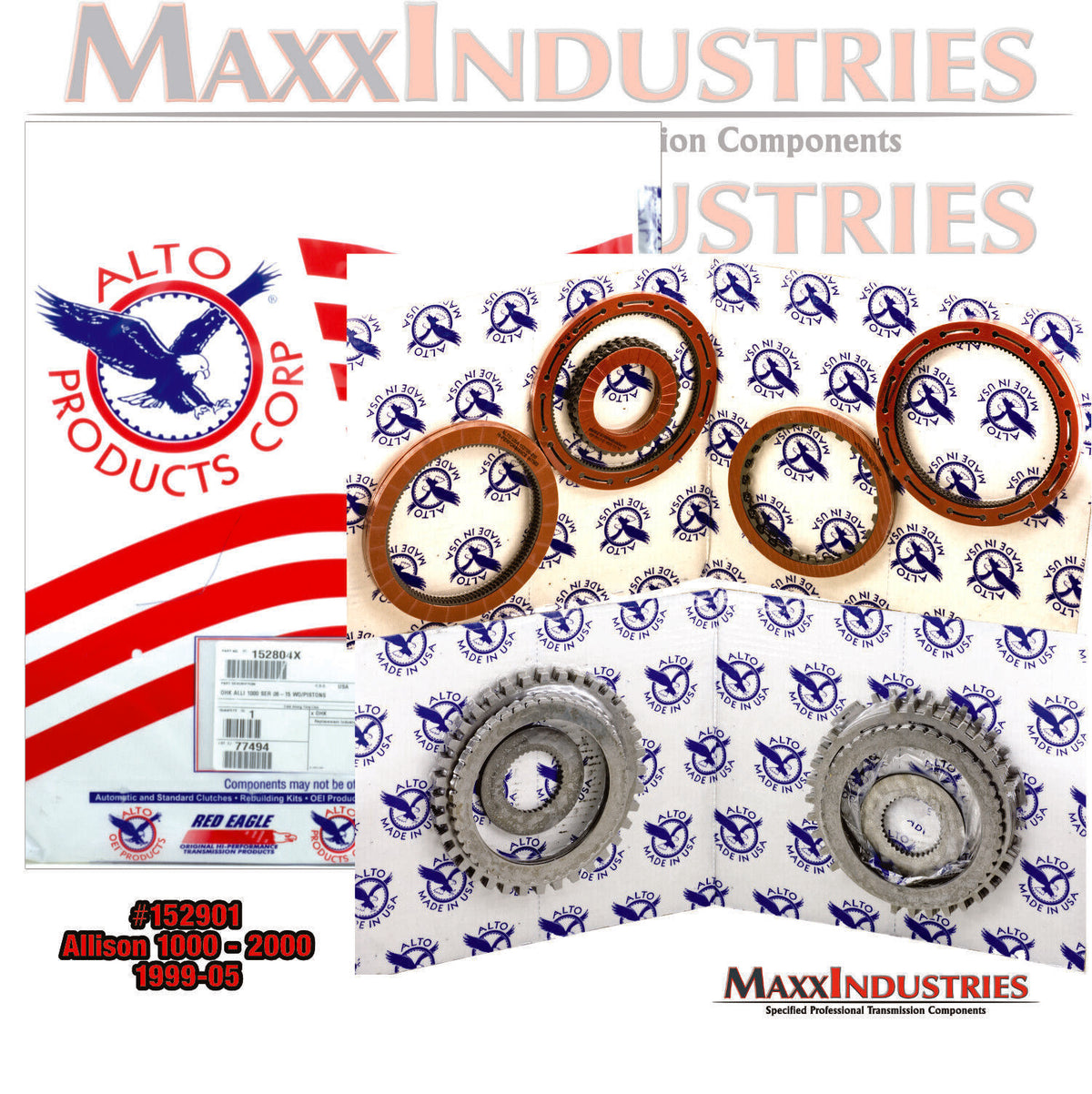 1999-2005 ALLISON 1000/2000 Transmission Rebuild Kit with Red Eagle Fr ...