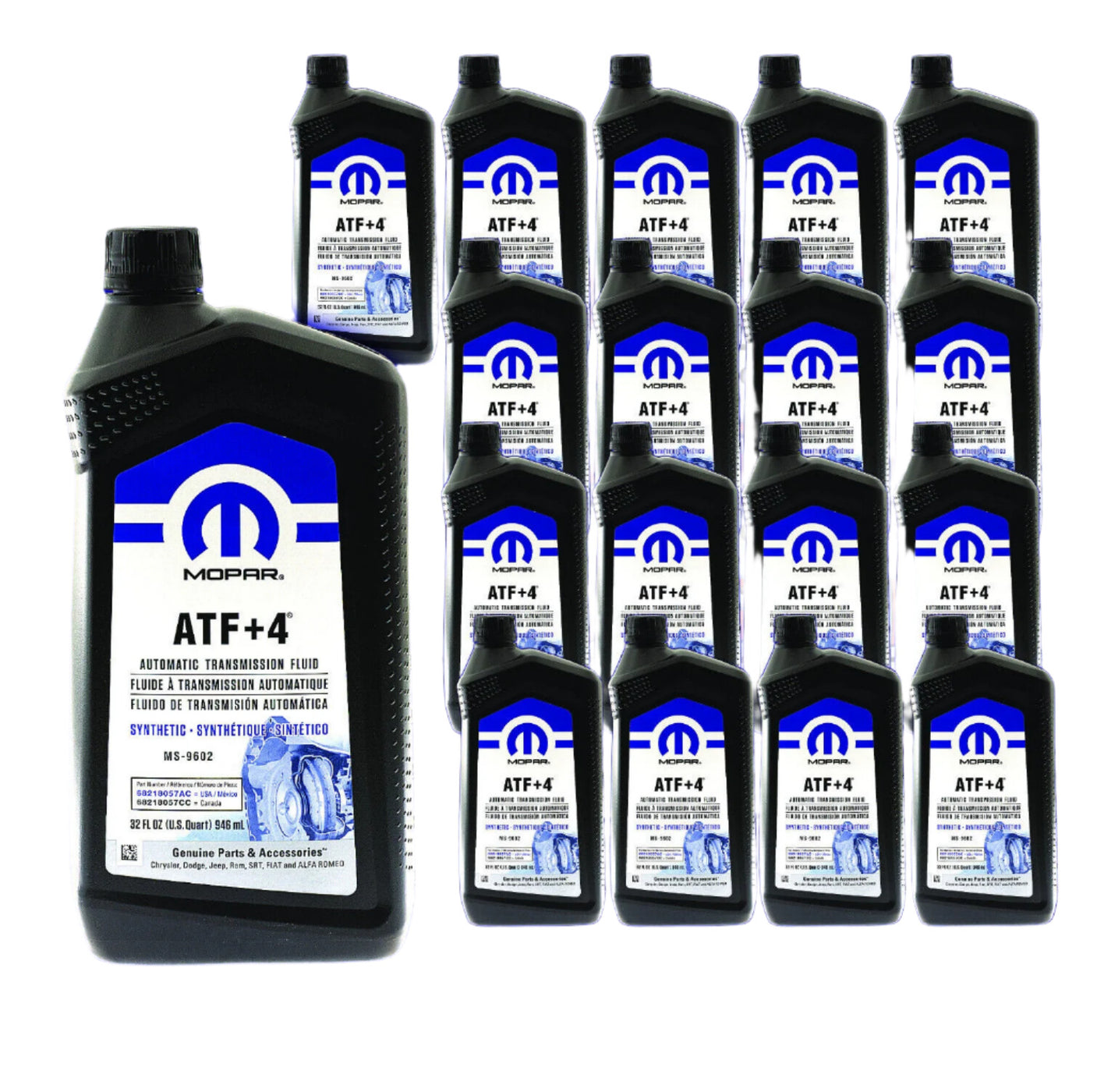 DODGE RAM JEEP Automatic Transmission Fluid Mopar ATF+4 68218057AC 18 ...